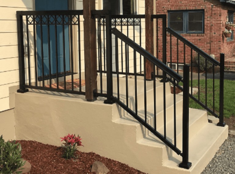 42-inch Aluminum Railing Stair Post in Black – Get it Done Enterprises
